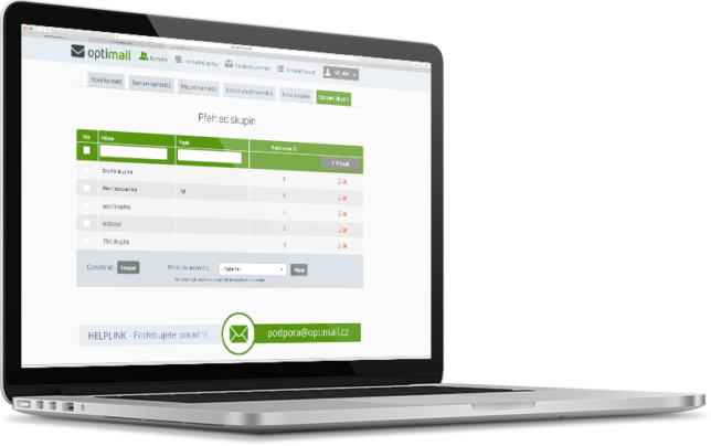 Optimail – Aplikace pro e-mail marketing